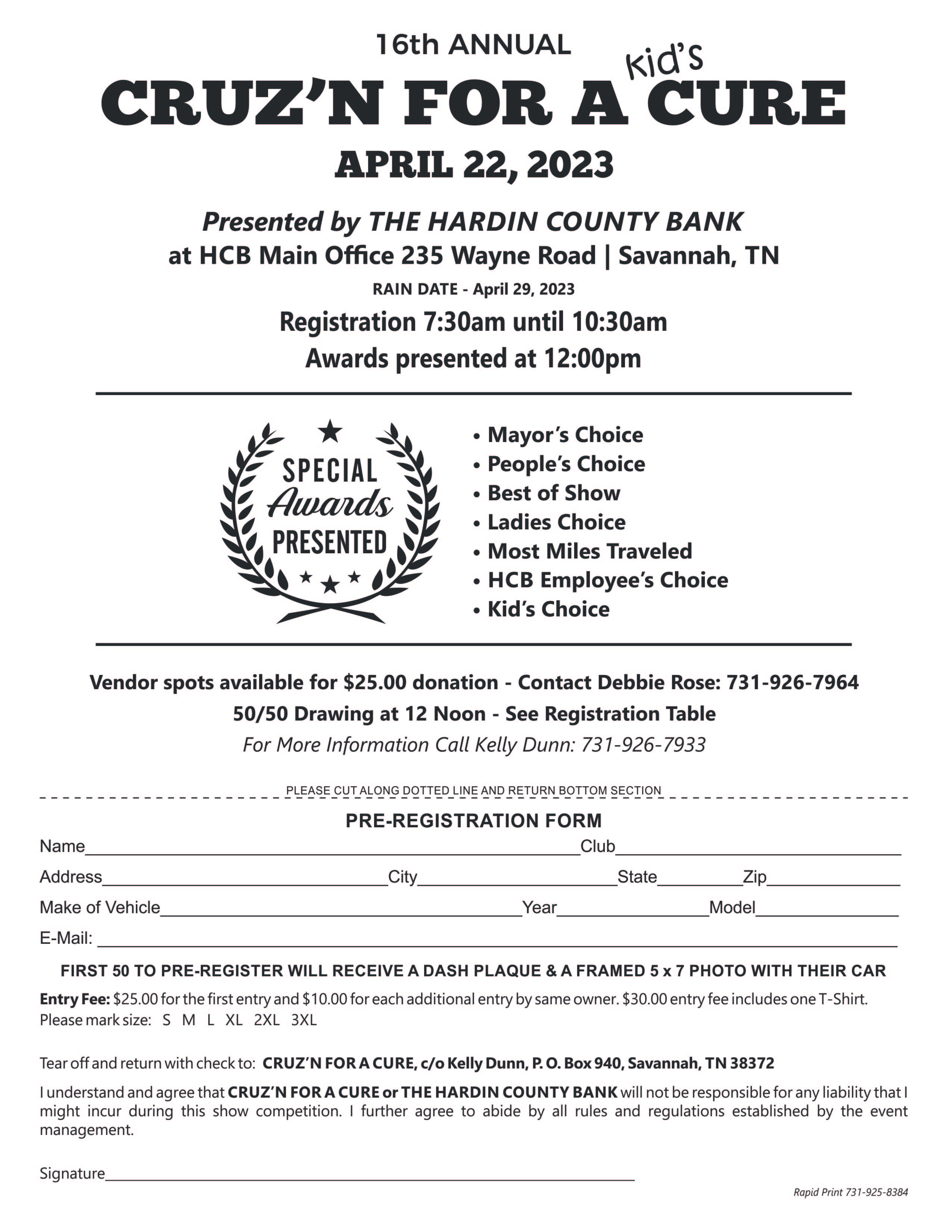 Cruz'n for a Cure 2023 | The Hardin County Bank | Savannah, TN ...